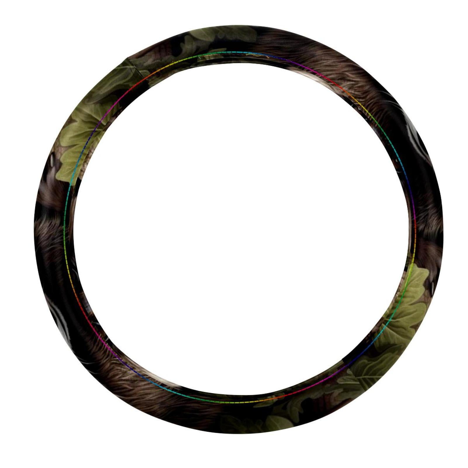 Raccoon 14.5 Inch Printing PVC Leather Car Wheel Covers Steering Wheel ...