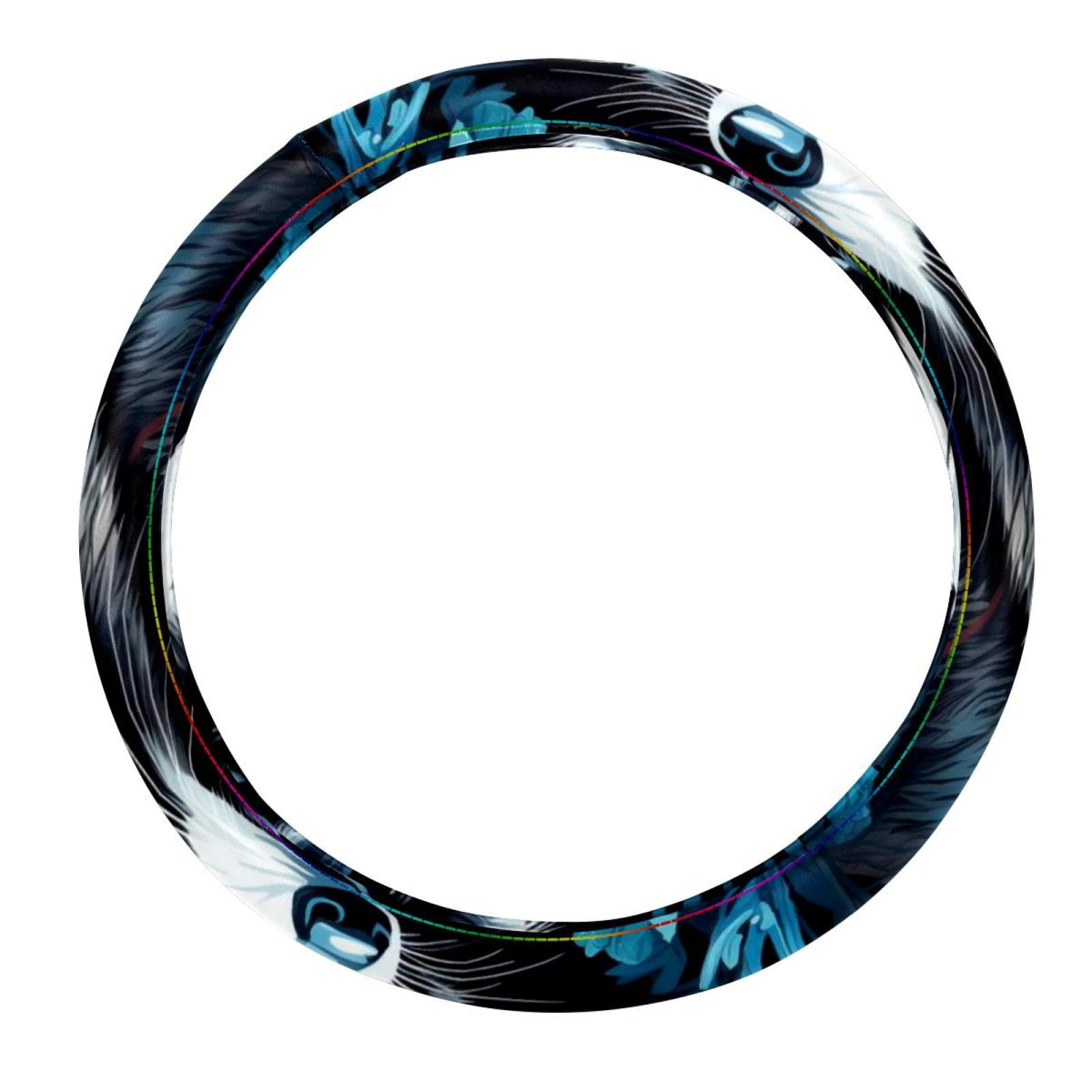 Raccoon 14.5 Inch Printing PVC Leather Steering Wheel Cover Car Wheel ...