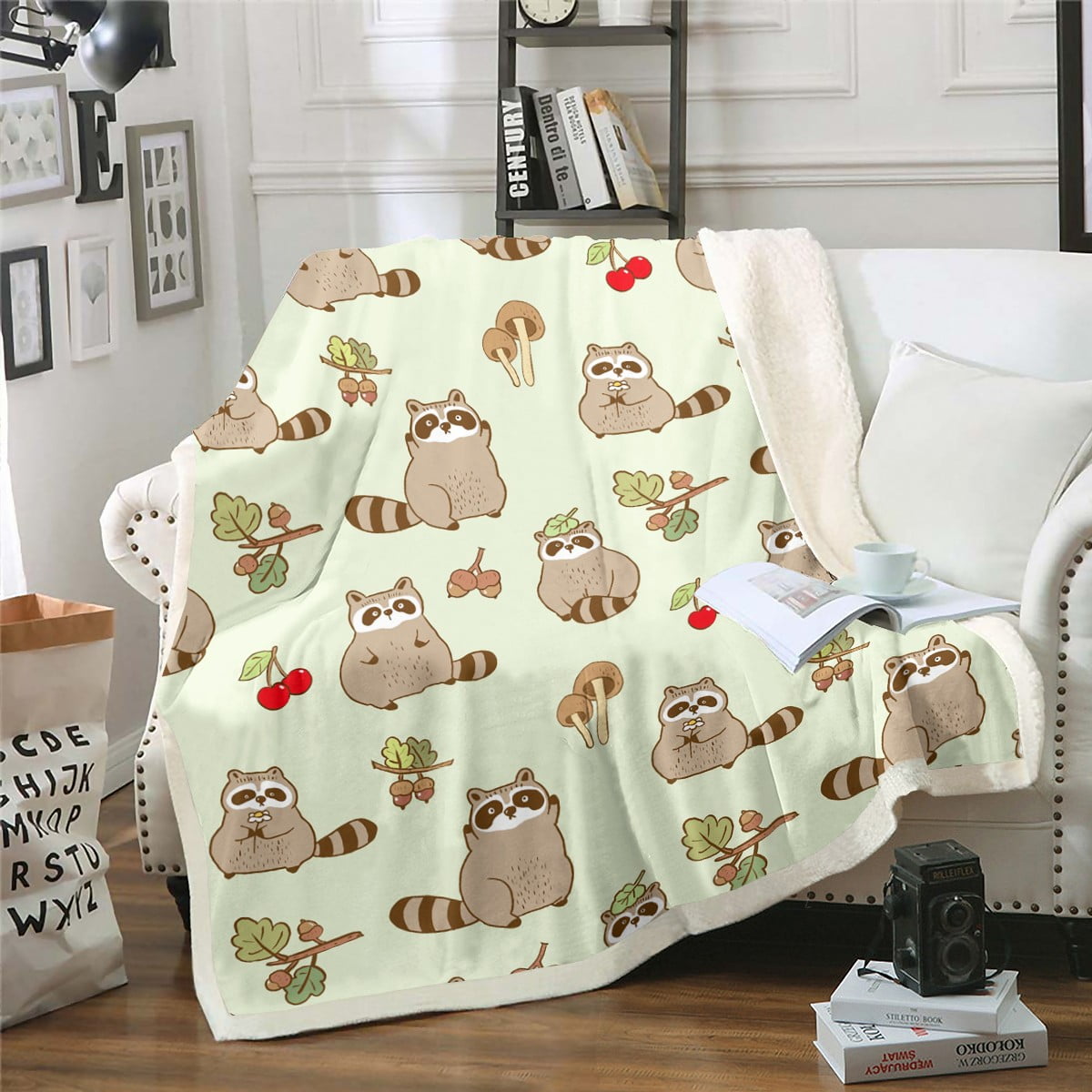 Raccoon 30"x40" Throw Blanket for Boys Kids Child,Cute Animal Fleece ...