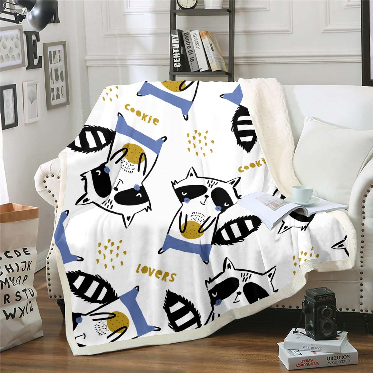 Raccoon 60"x80" Throw Blanket for Boys Kids Child,Cartoon Wildlife ...