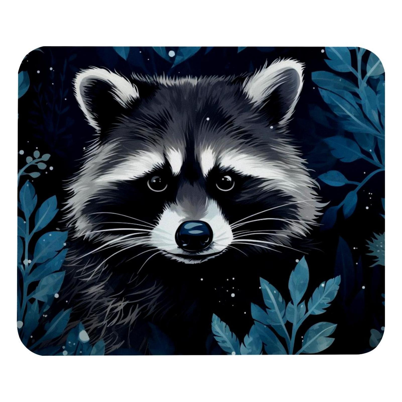 Raccoon 8.3x9.8 Inch Square Non-Slip Rubber Bottom Mouse Pad, Desk Pad ...