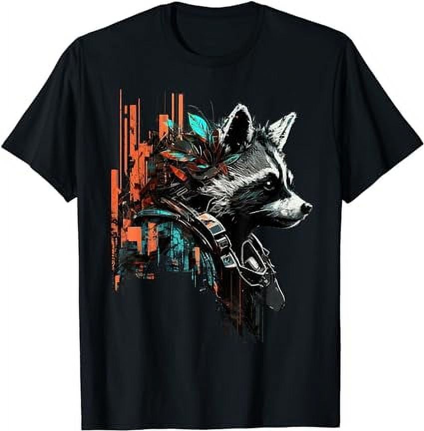 Raccoon Animal Lovers Zoo Animal Art Raccoon T-Shirt - Walmart.com