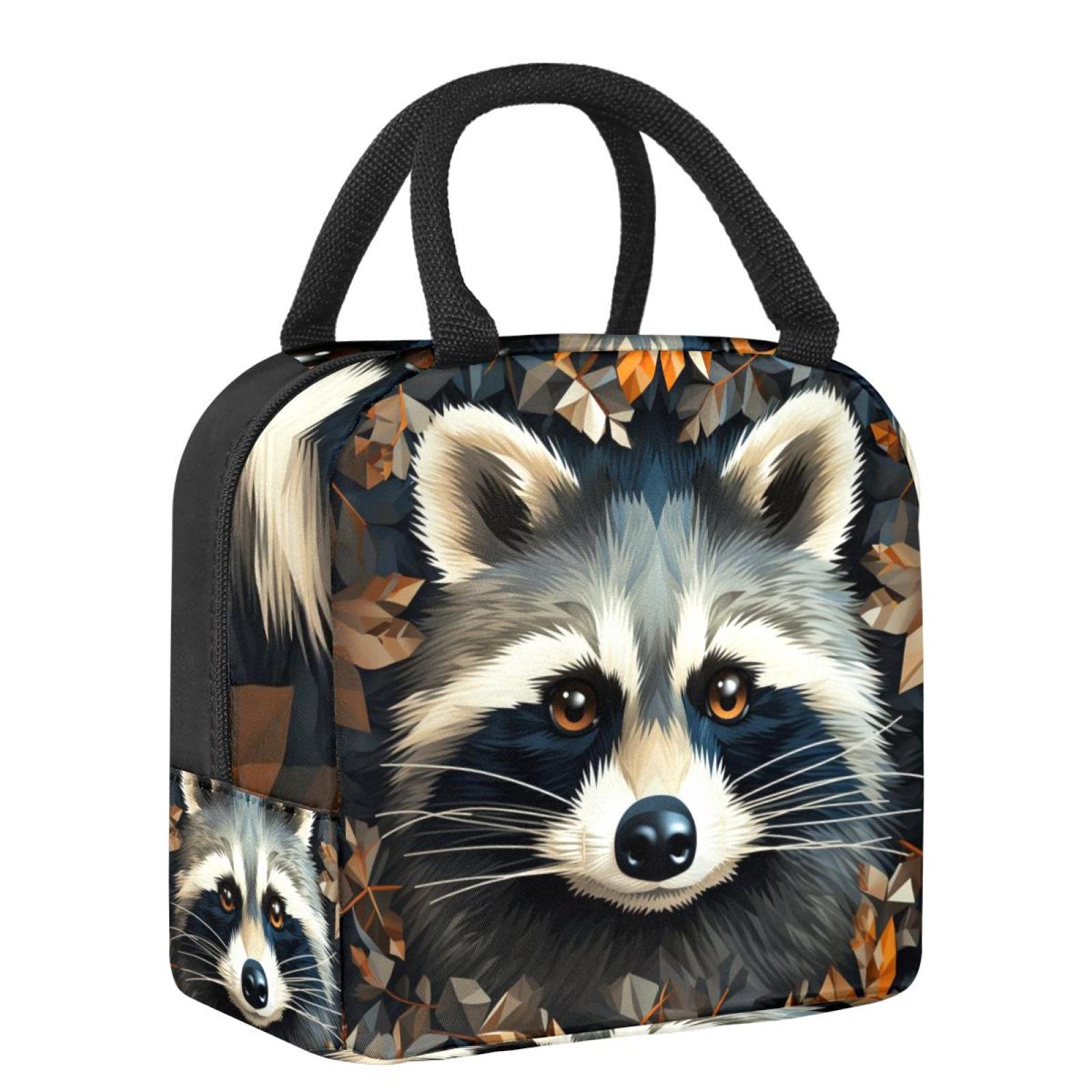 Raccoon Animals Lightweight Large Capacity Tote Lunch Bag for Men and ...