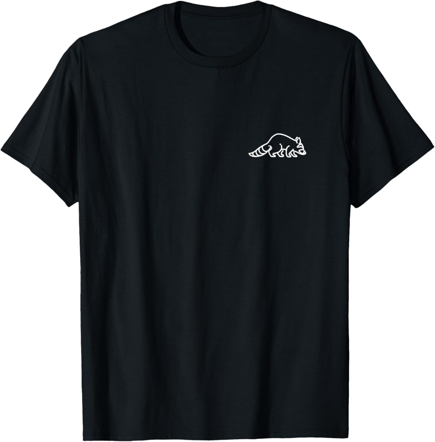 Raccoon Badge Patch Line Art Icon Outline Gift T-Shirt TShirt - Walmart.com