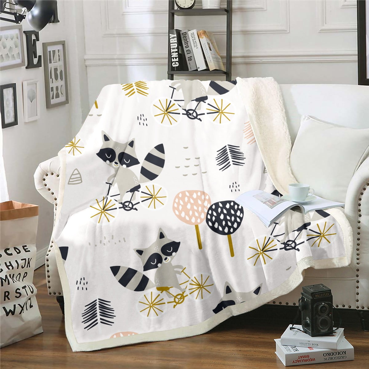 Raccoon Blanket Wild Animals 50"x60" Throw Blanket for Boys Kids Child ...