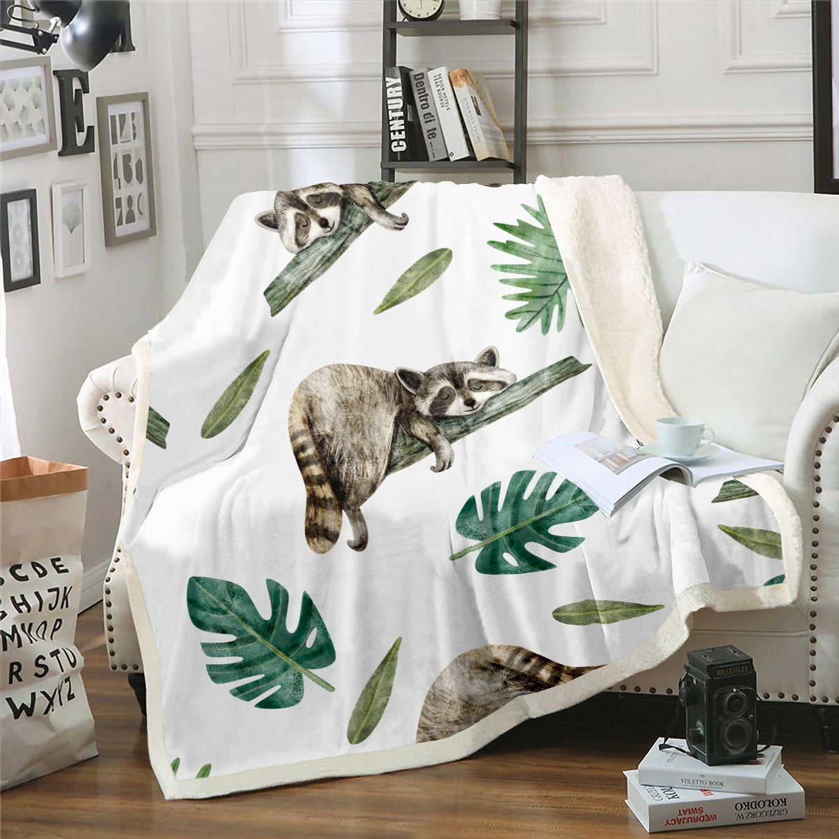 Raccoon Blanket Wild Animals 60"x80" Throw Blanket for Boys Kids Child ...