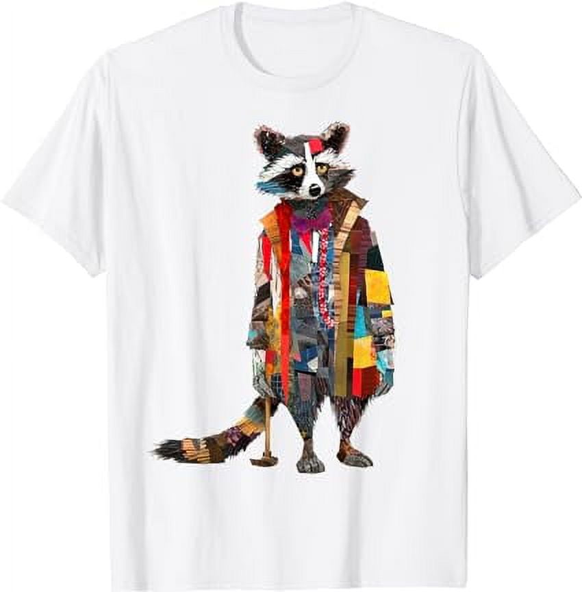 Raccoon Colorful Artwork | Animal Motif Raccoon T-Shirt - Walmart.com