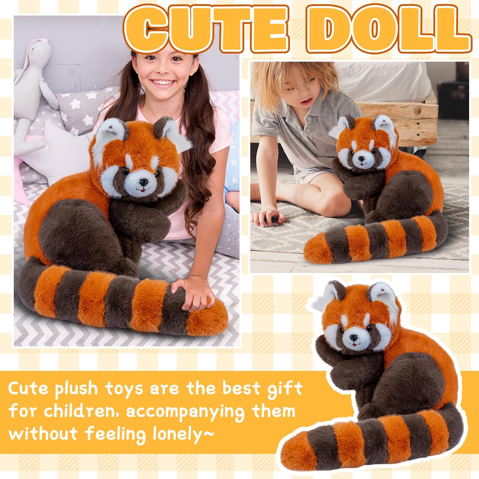 Raccoon Cute Plush Toy Baby Kids Gifts,Plush Stuffed Animal Toy,Nursery ...