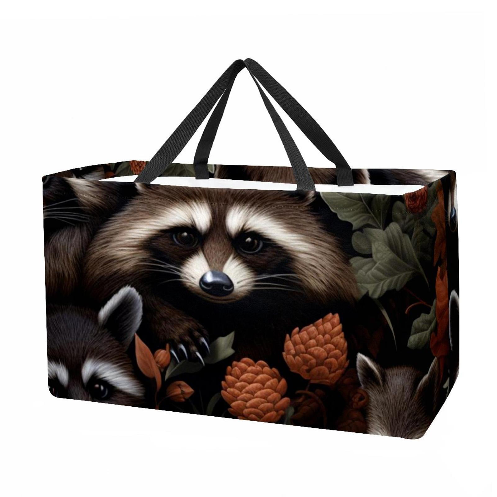 Raccoon Decorative Box Laundry Bag Shopping Bags Reusable Foldable ...