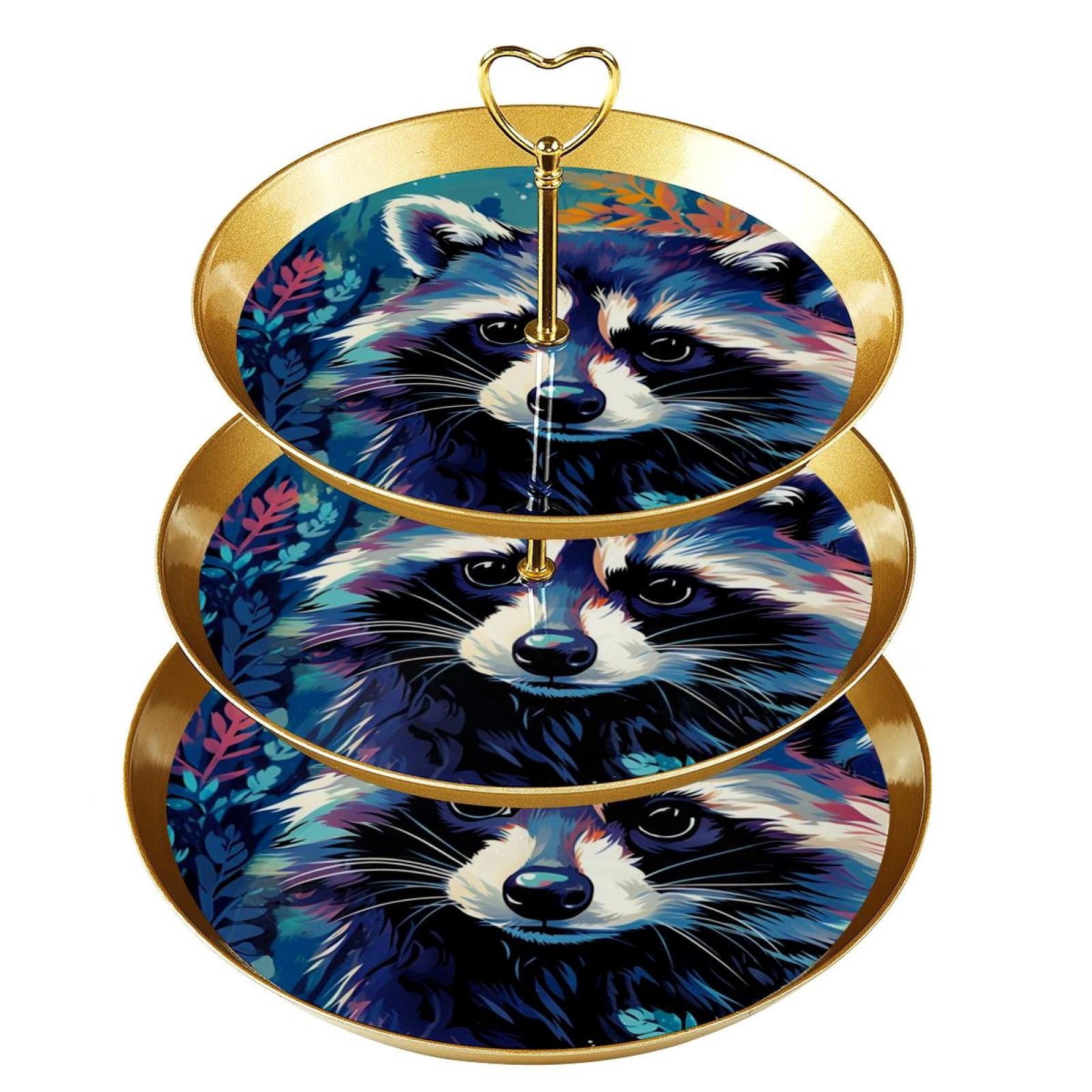 Raccoon Elegant Wedding Dessert Table Decor Set with Plastic Discs and ...