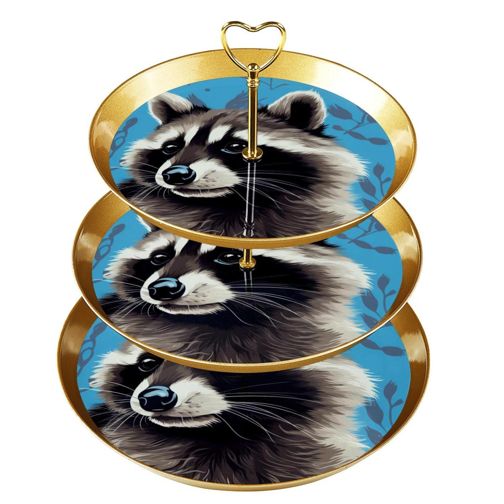 Raccoon Elegant Wedding Dessert Table Decor Set with Plastic Discs and ...