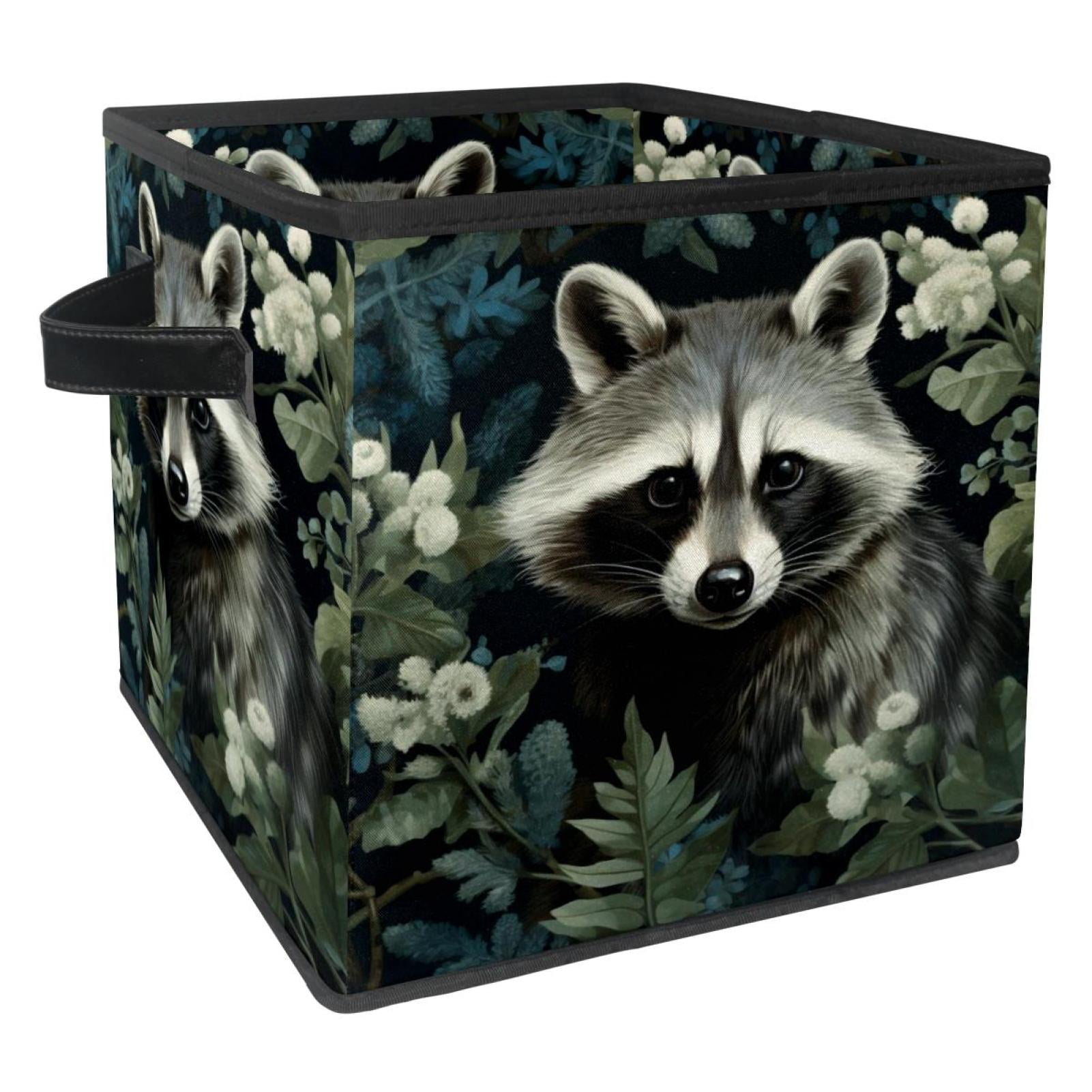 Raccoon Foldable Organizer Bins with Handle, 10.8"x10.5"x10.6", Large ...