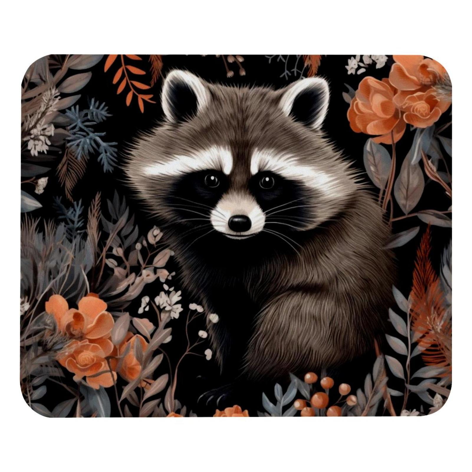 Raccoon Gaming Mouse Pad Desk Mat Desk Pad, Non-Slip Rubber Bottom ...