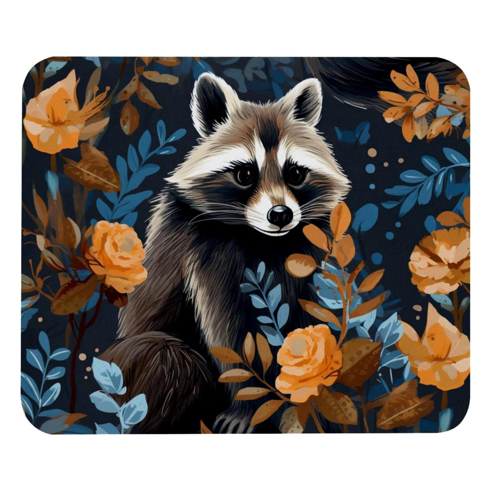 Raccoon Gaming Mousepad Mouse Mat Desk Mat - Square, 8.3x9.8 Inch, Non ...