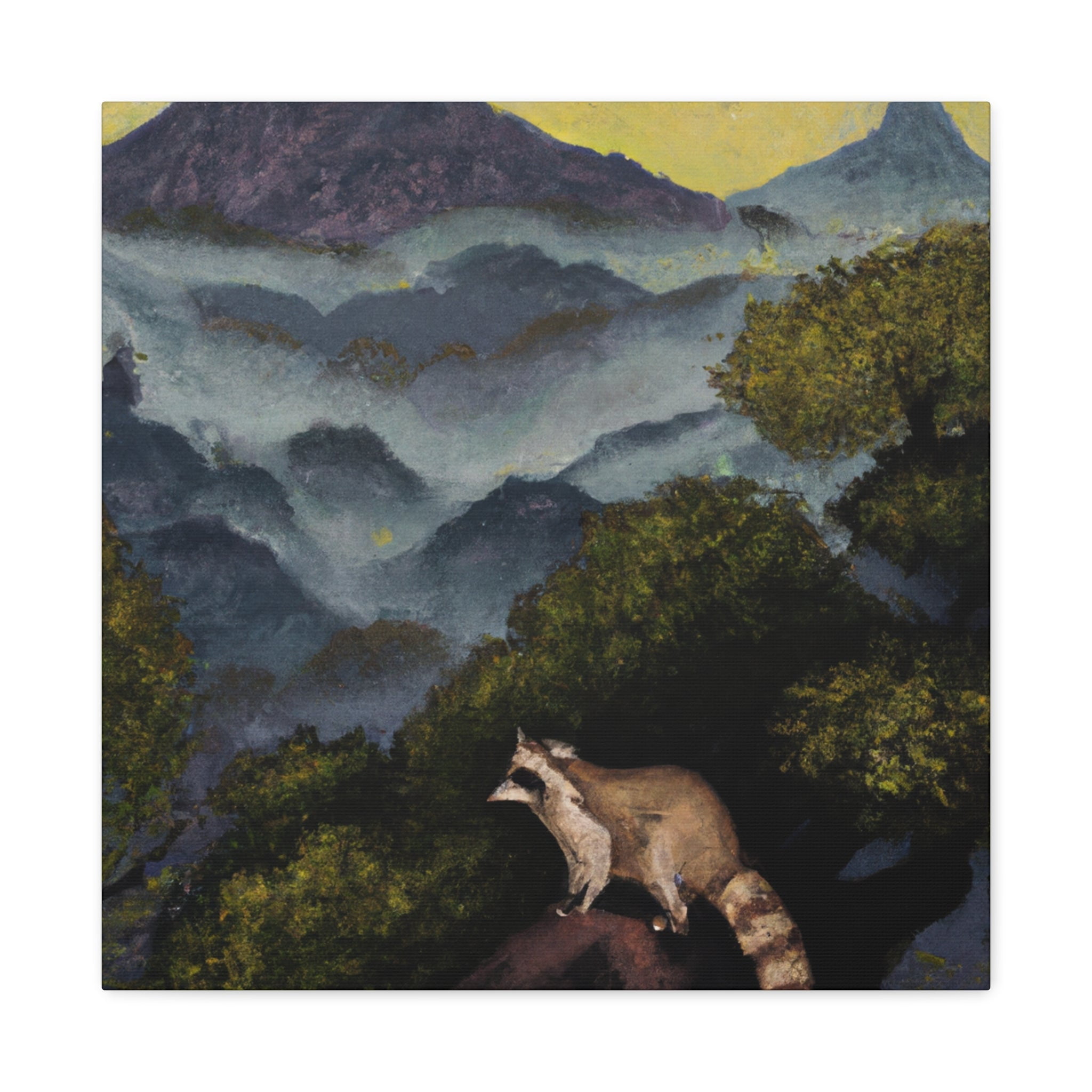 Raccoon In Neoclassicism - Canvas - Walmart.com