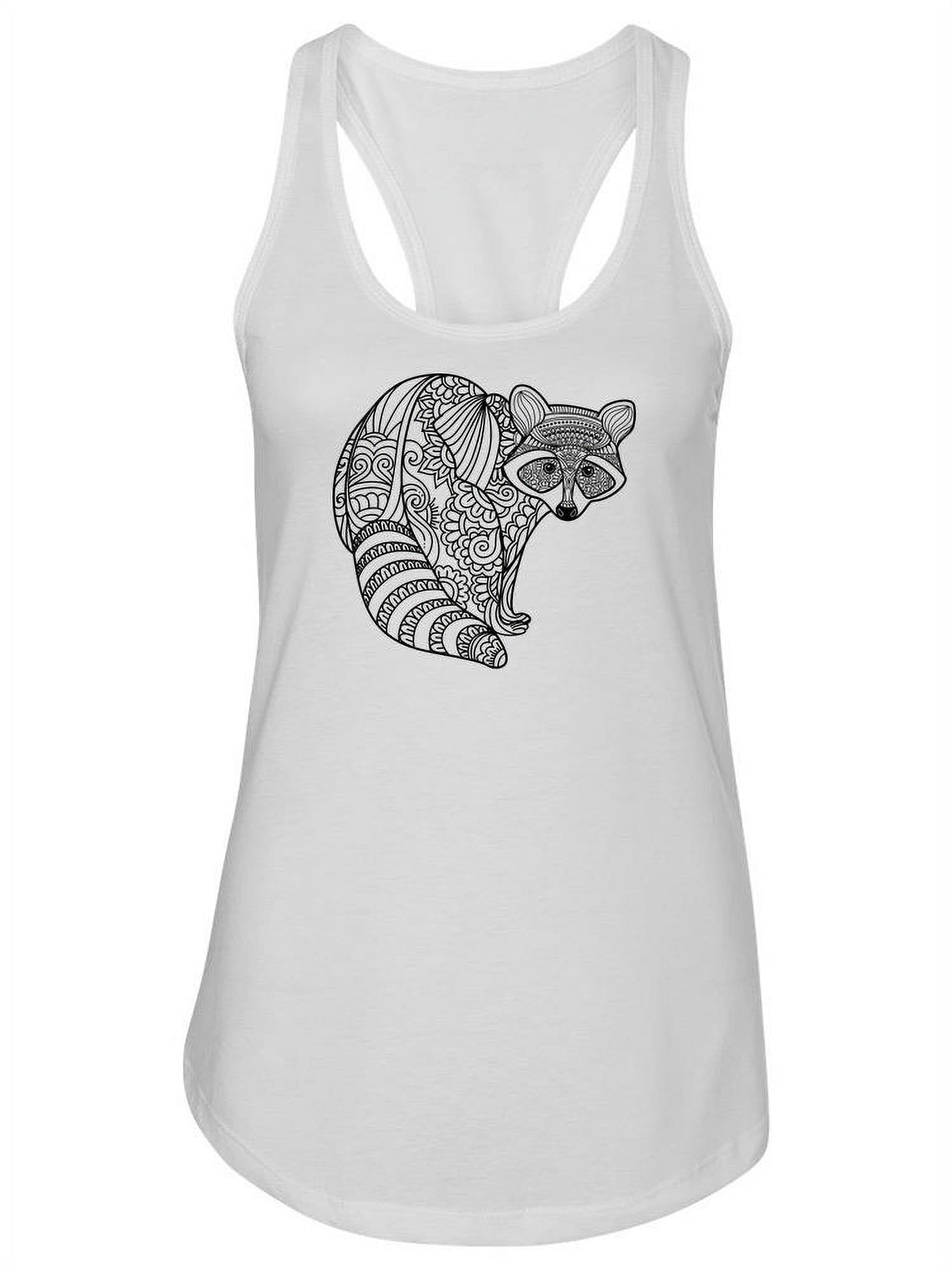 Raccoon In Zentangle Tank Women -Image by Shutterstock, Female x-Small ...