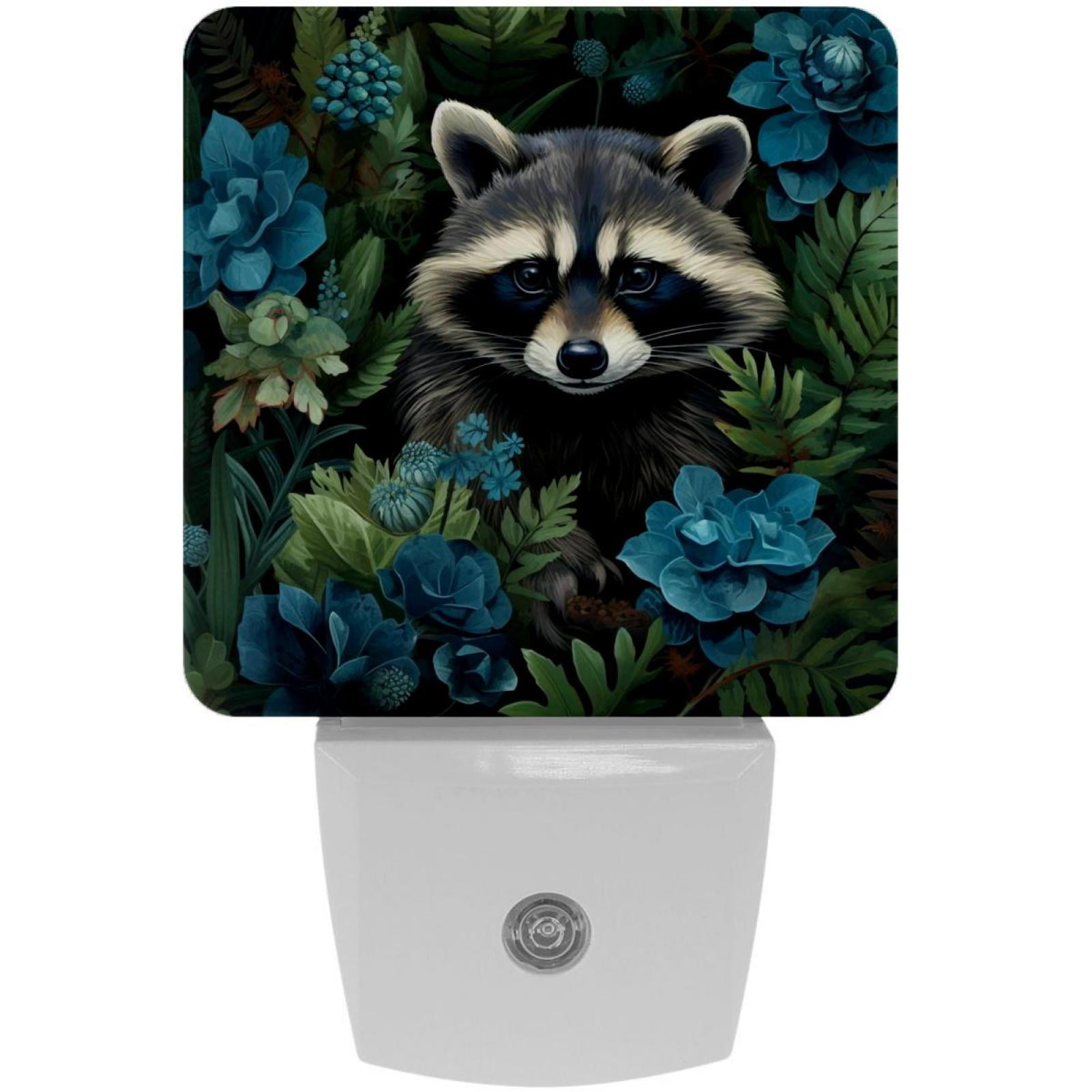 Raccoon LED Square Night Light - Small and Bright Square-shaped LED ...
