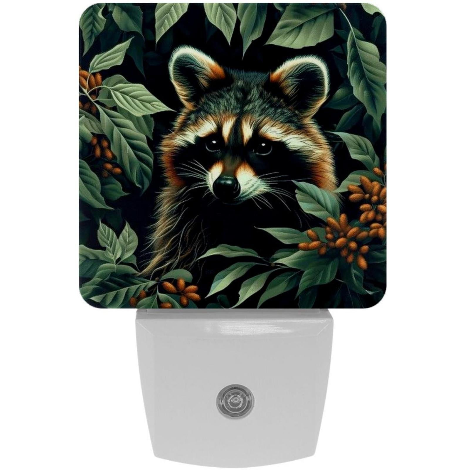 Raccoon LED Square Night Light - Small and Bright Square-shaped LED ...