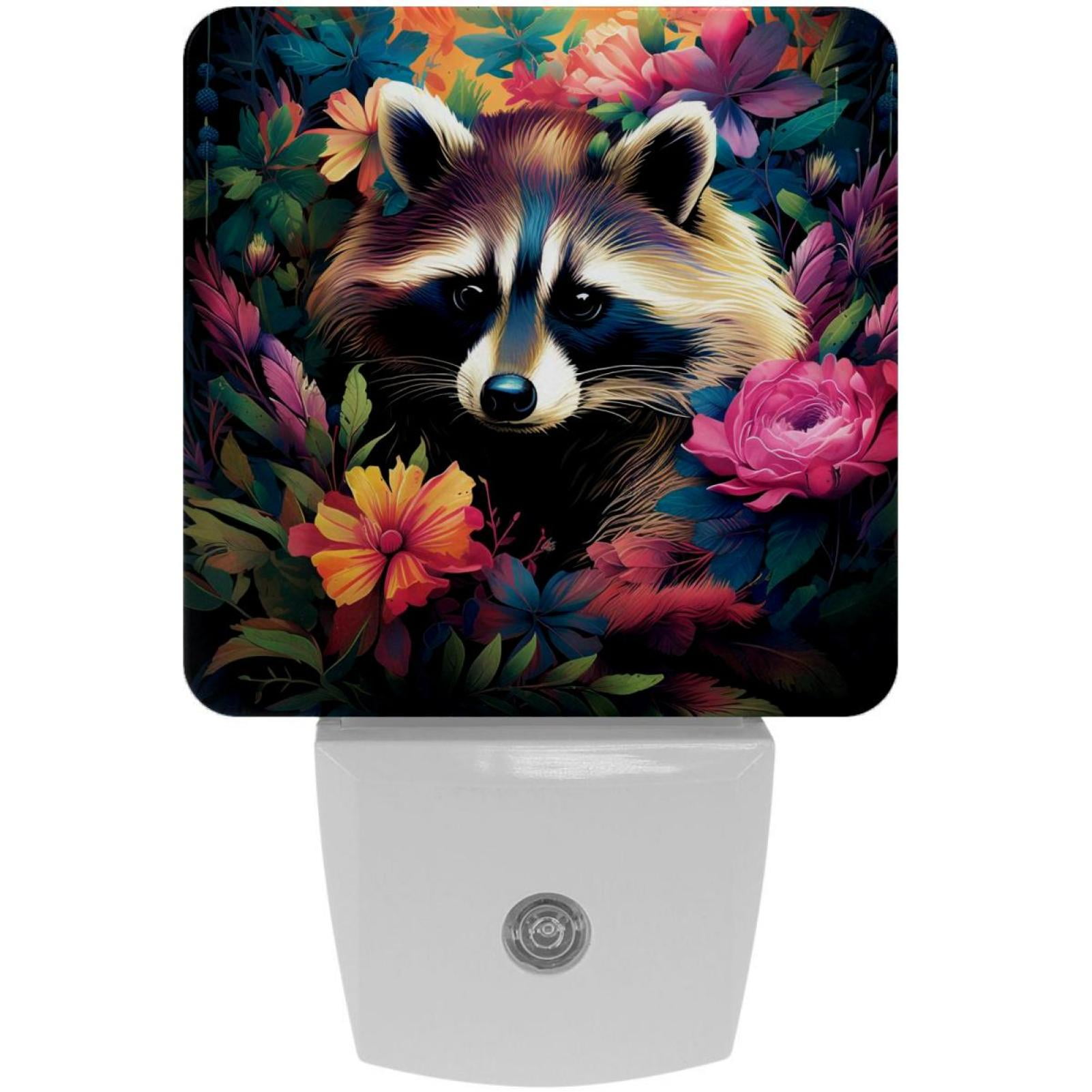 Raccoon LED Square Night Light - Small and Bright Square-shaped LED ...