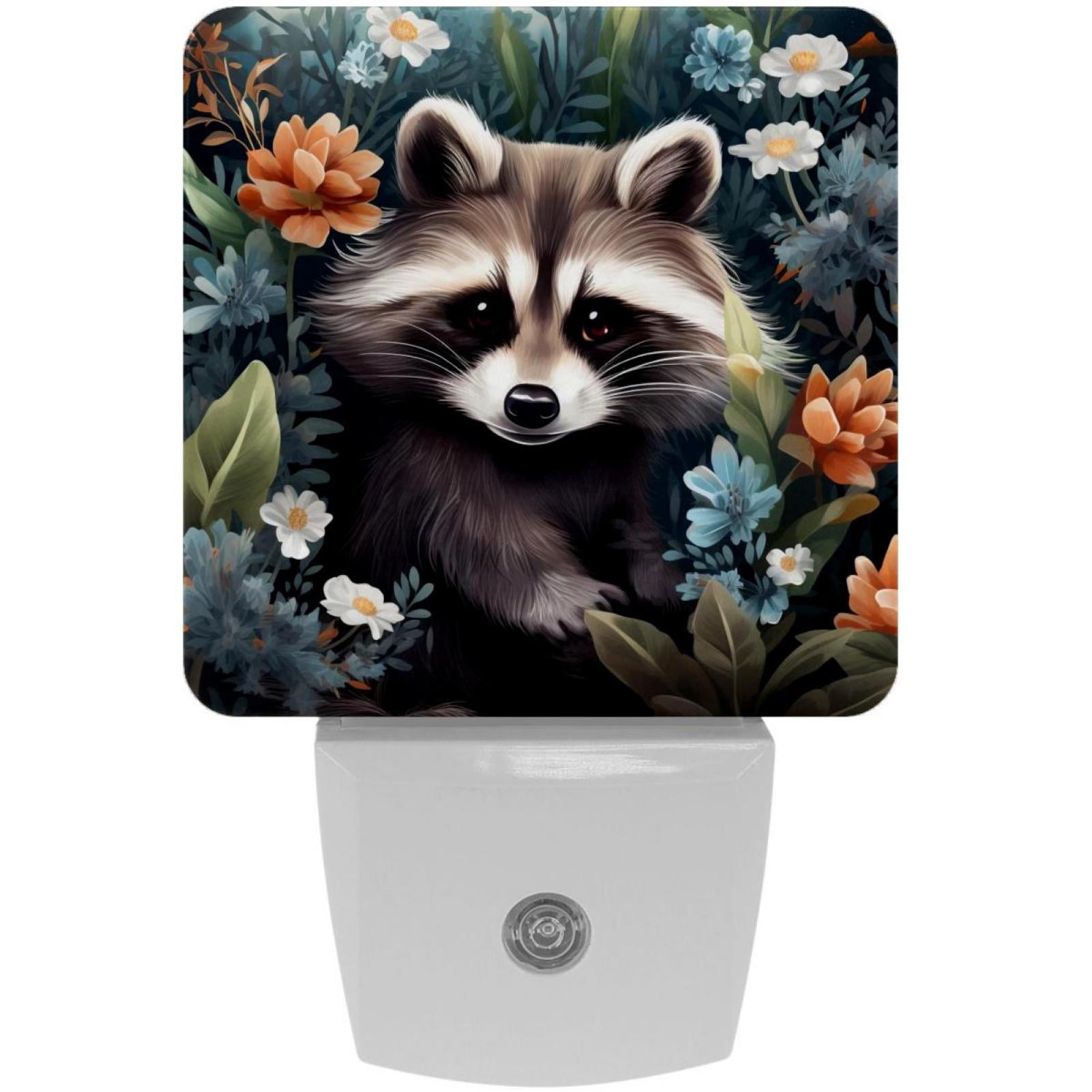 Raccoon LED Square Night Light - Small and Bright Square-shaped LED ...