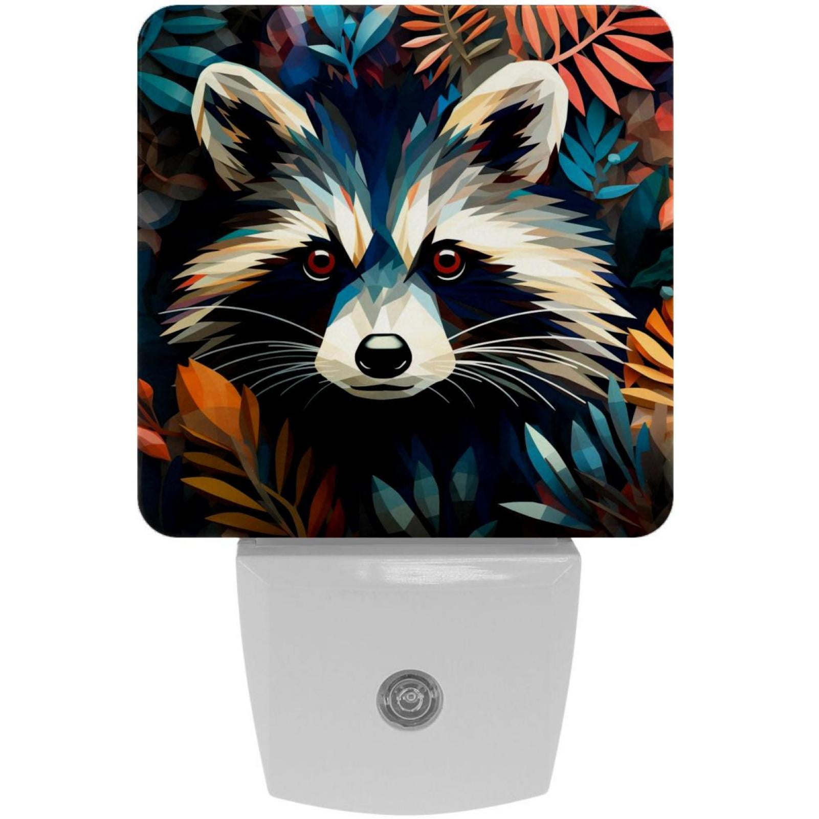 Raccoon LED Square Night Lights - Bright and Compact Bedroom or ...