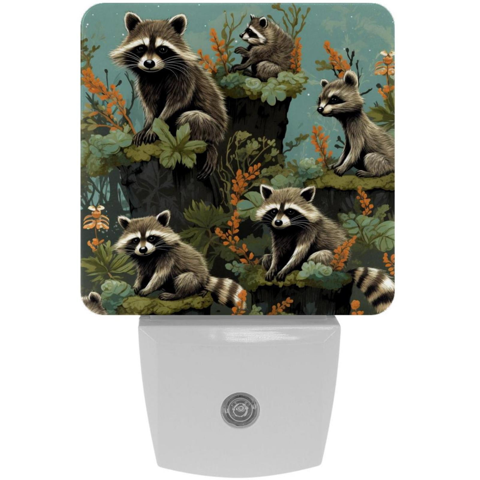 Raccoon LED Square Night Lights - Energy Efficient and Stylish Bedroom ...