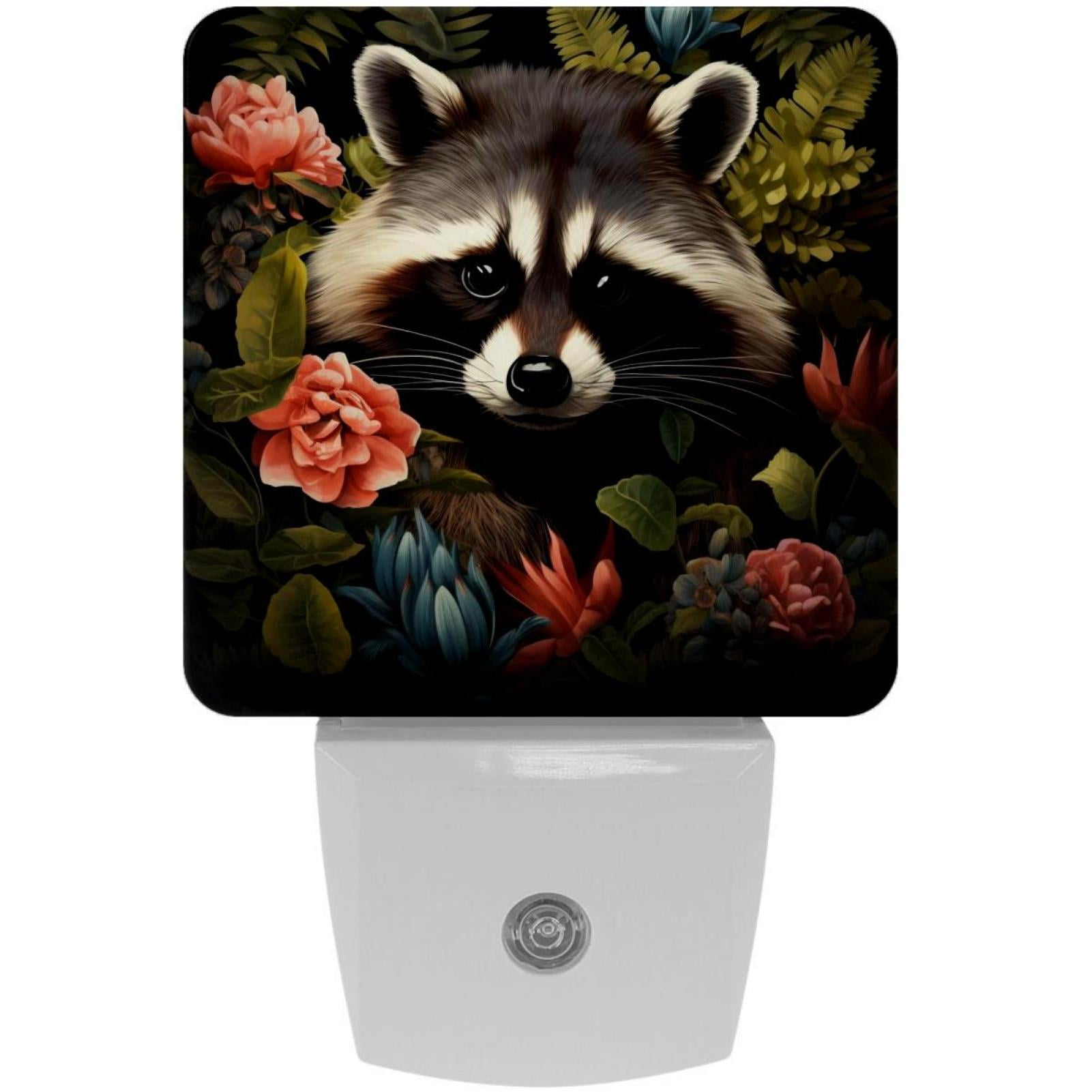 Raccoon LED Square Night Lights - Modern Design, Soft Glow, Energy ...