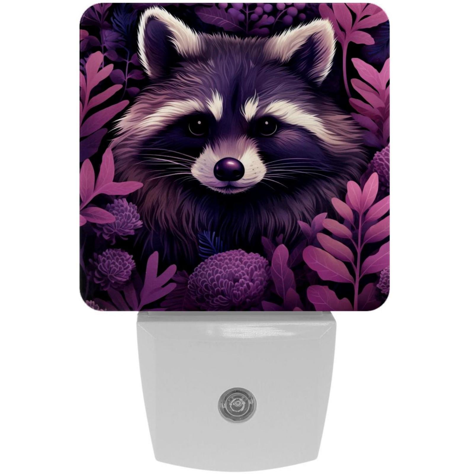 Raccoon LED Square Night Lights for Bedroom and Living Room, Decorative ...