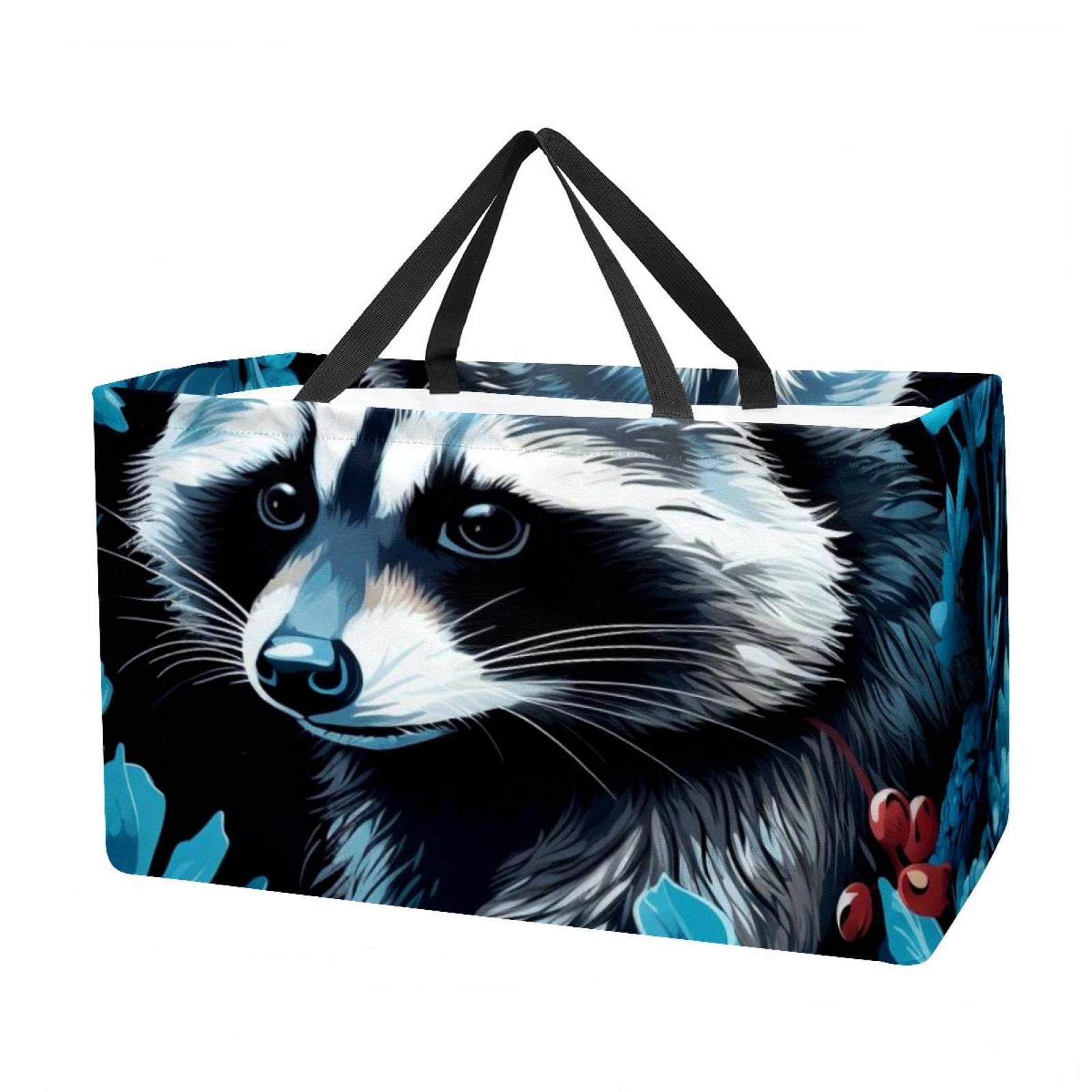 Raccoon Large Capacity Reusable Foldable Oxford Cloth Picnic Basket ...