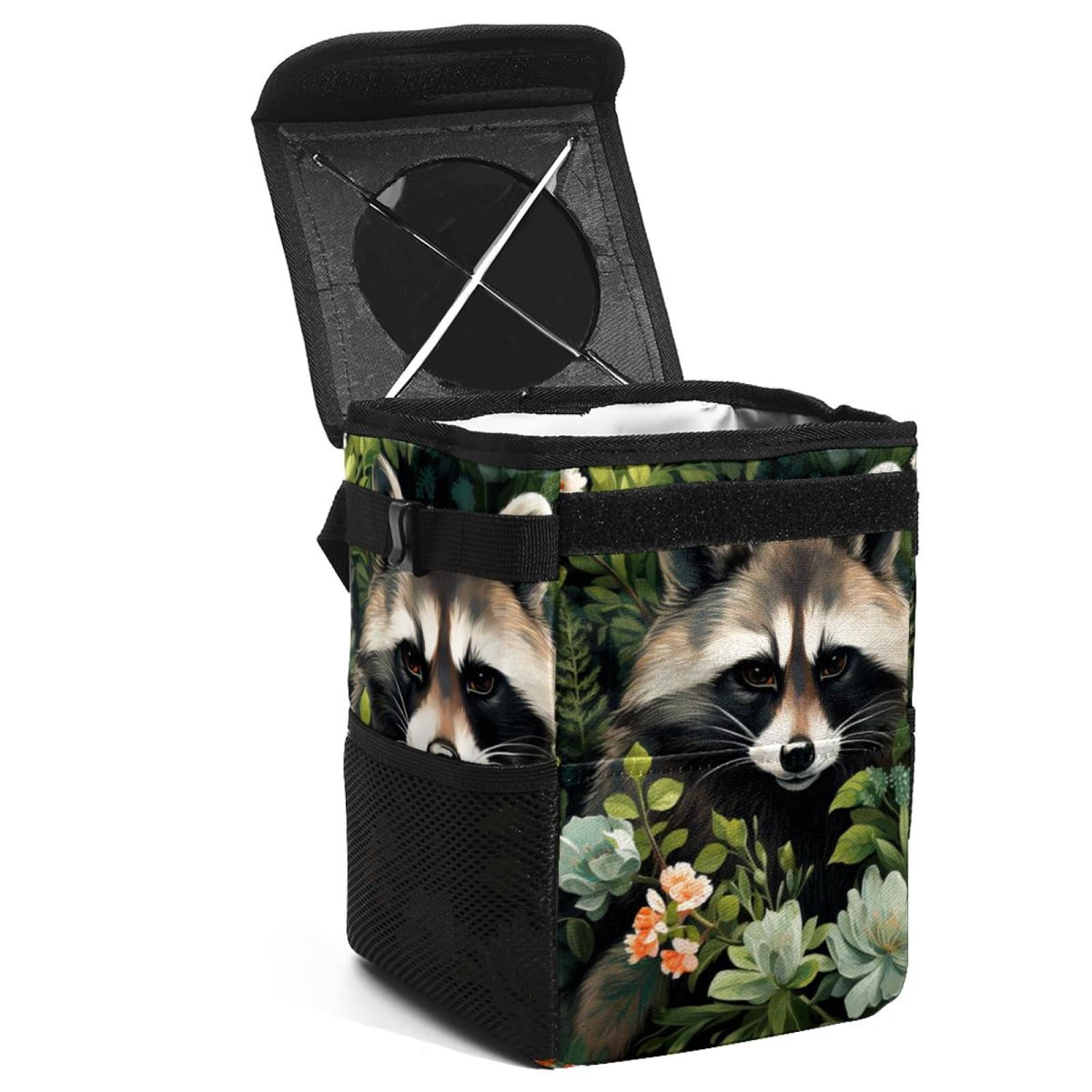 Raccoon Mini Trash Can Car Garbage Can Car Trash Can Foldable with Lid ...