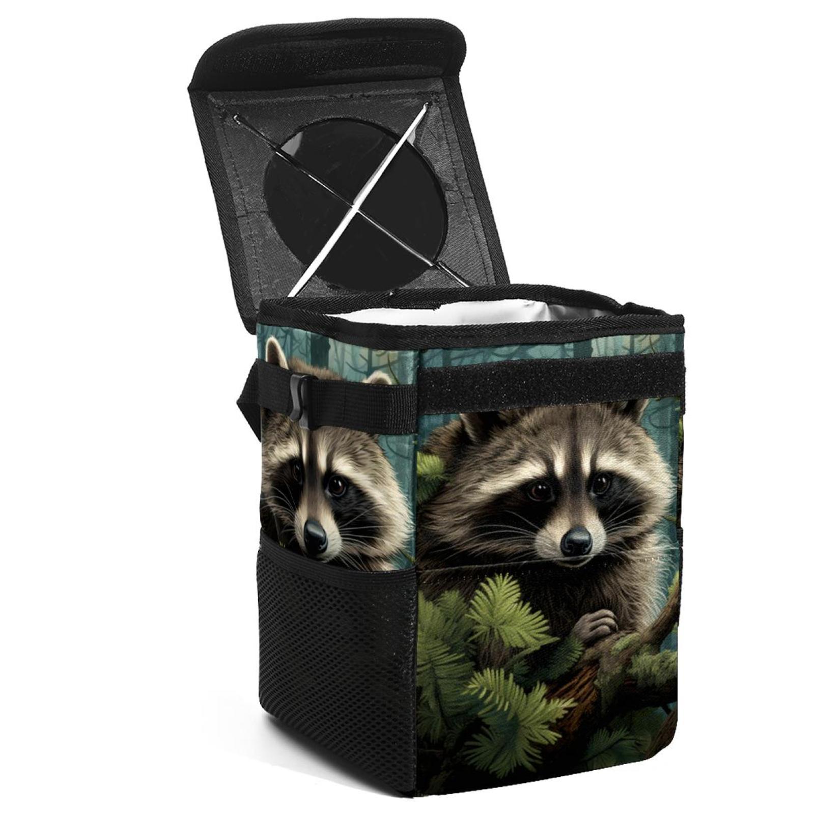 Raccoon Mini Trash Can Car Garbage Can Trash Can for Car - Foldable ...