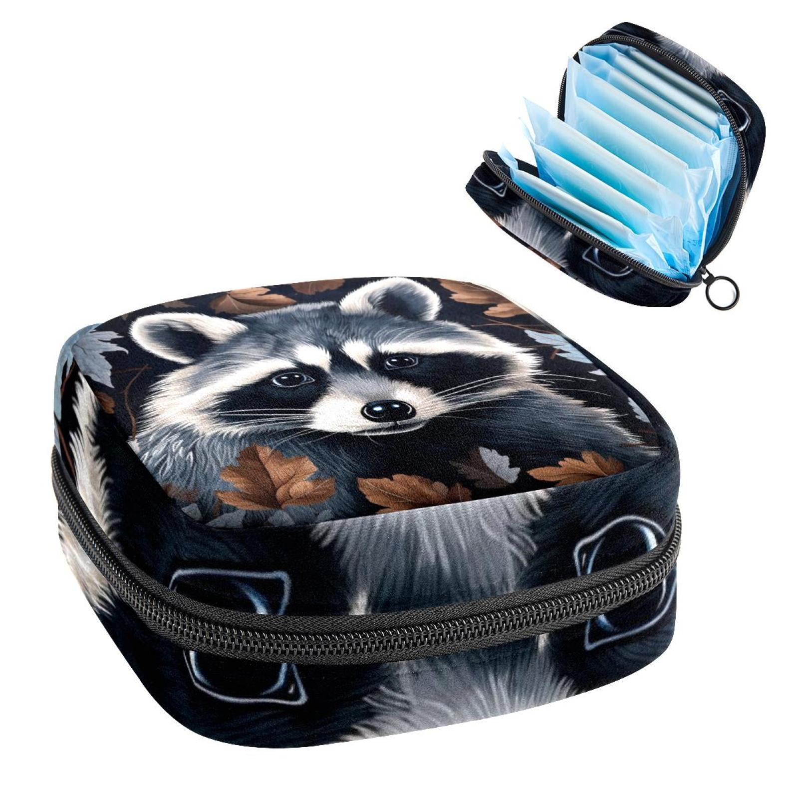 Raccoon Pad Bag Small Bag Canvas Pouch with Zipper Small Pouch with ...