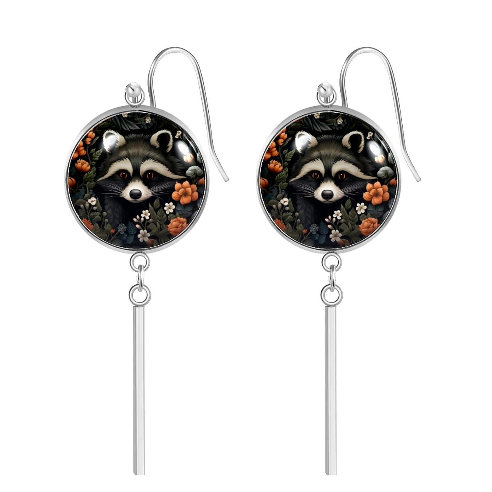 Raccoon Personality Showcased: Intrie Patterns Earrings - Stunning ...