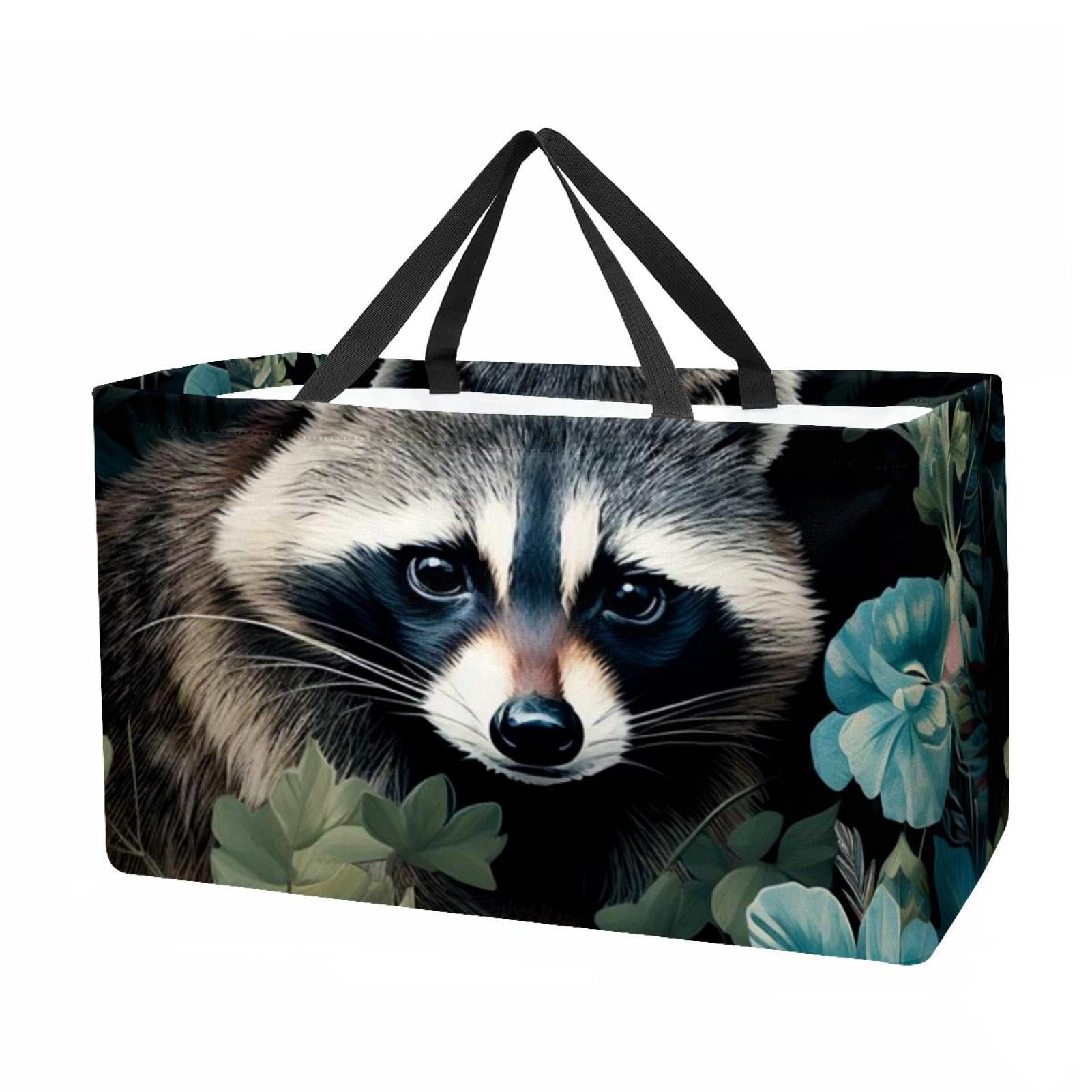 Raccoon Portable Reusable Collapsible Bucket Picnic Basket Grocery ...