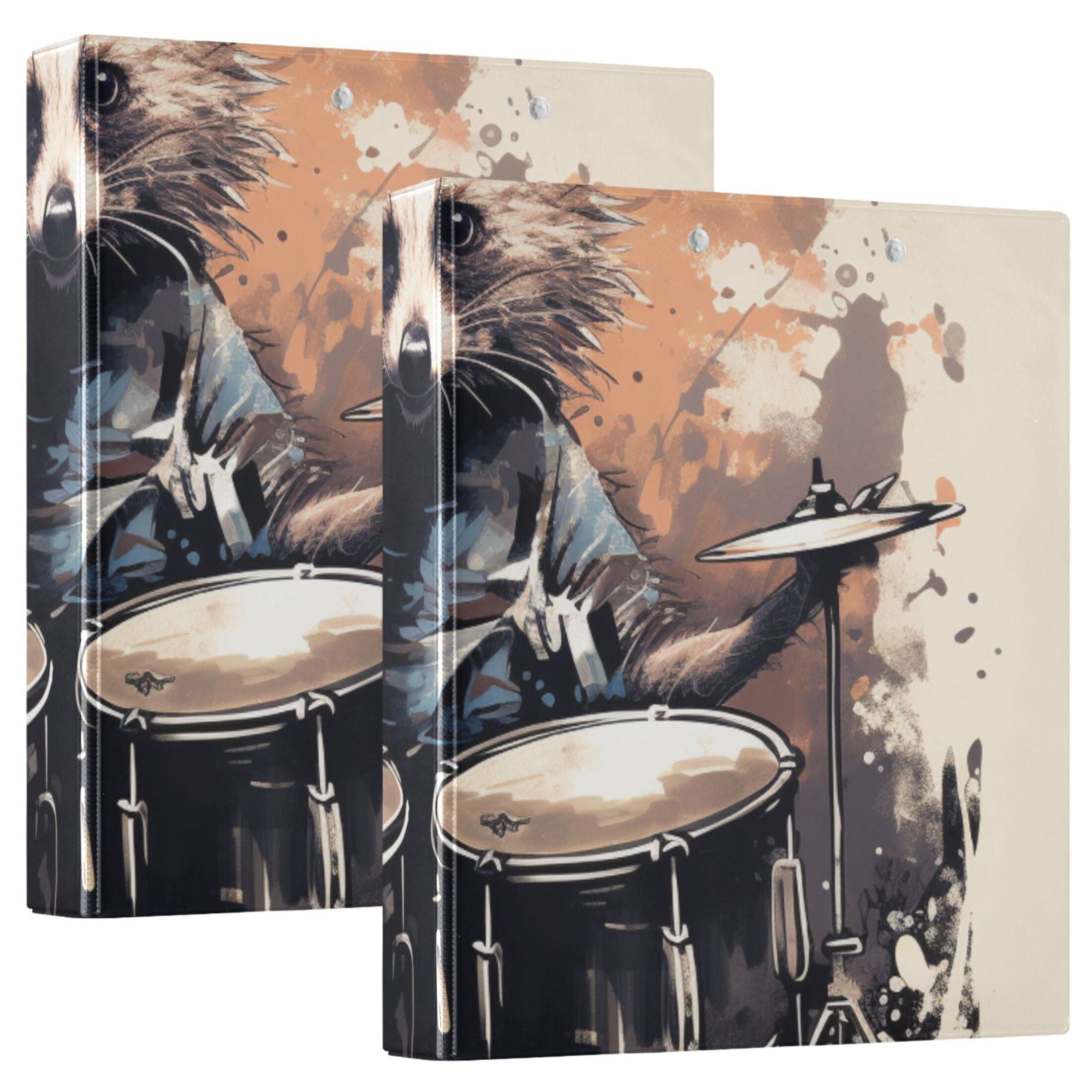 Raccoon Rack Drum 3 Ring Binders 1.5 inch Hardcover File Folders with ...