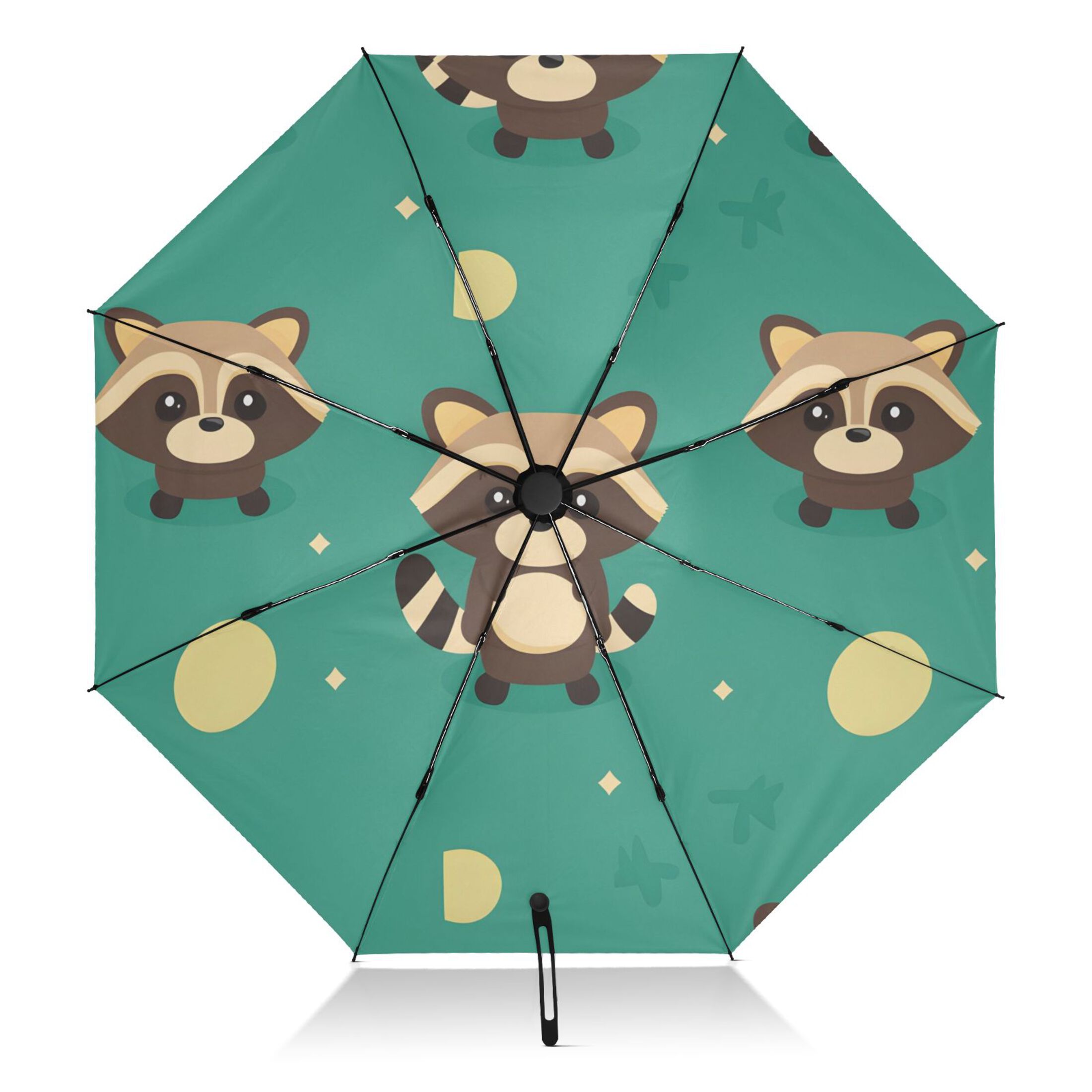 Raccoon Repeat Pattern Extra Large Automatic Umbrella, UV Protection ...