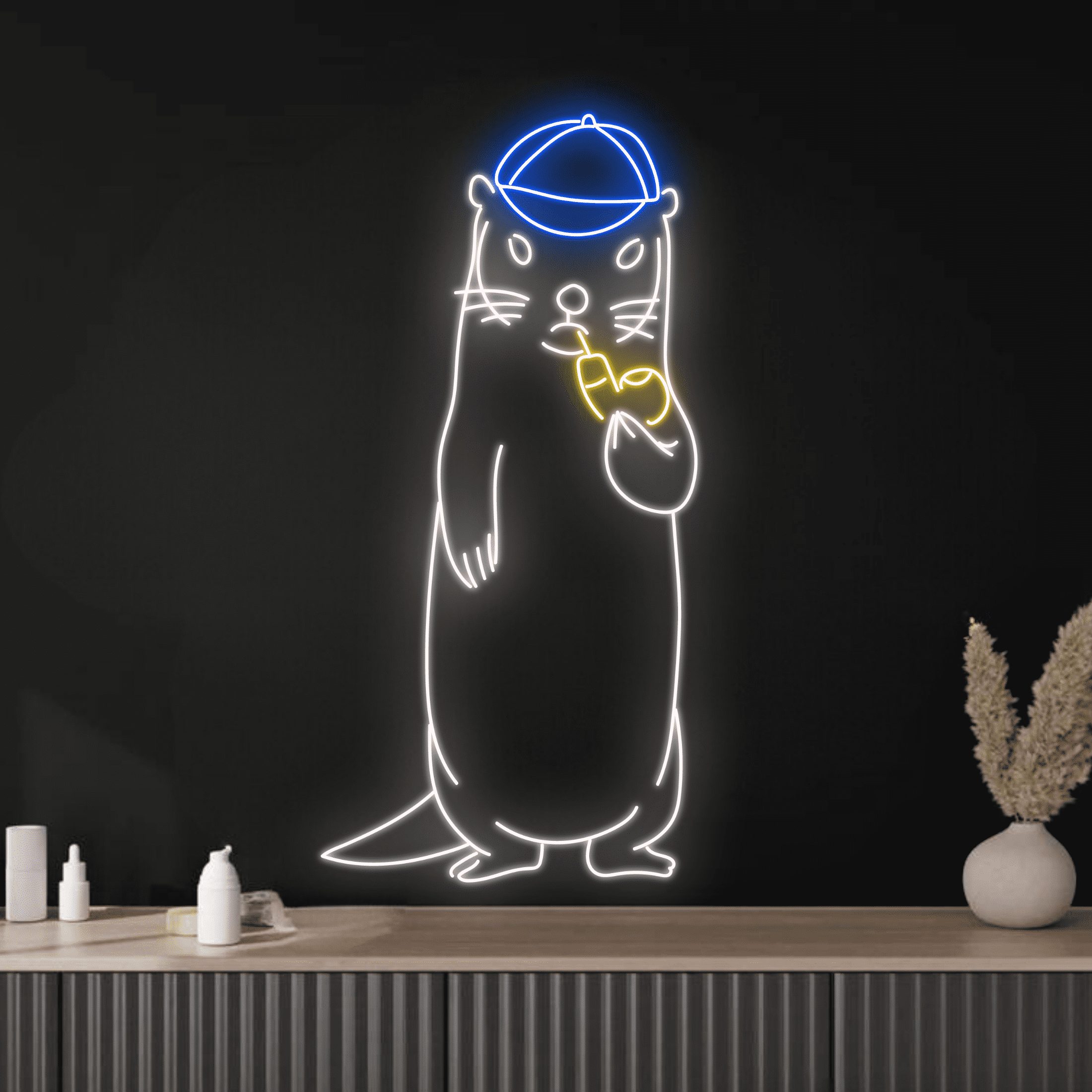 Raccoon Smoking Neon Sign, Animal Art Wall, Lights Decor - Walmart.com