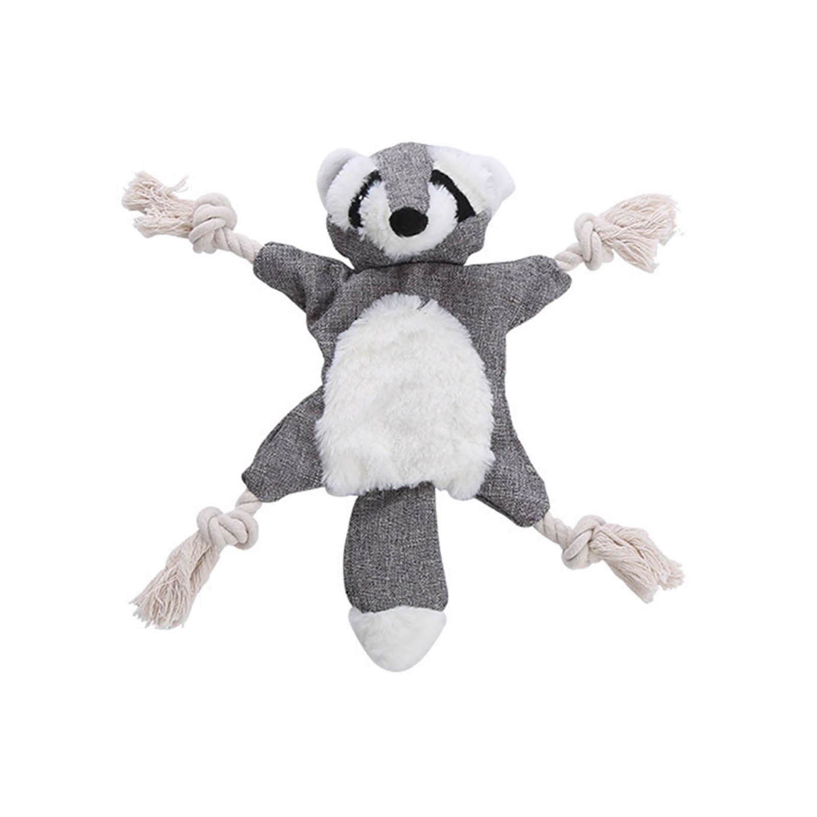 Squeaky Plush Dog Toy with Rope Knots - Interactive Chew Toy for Small ...