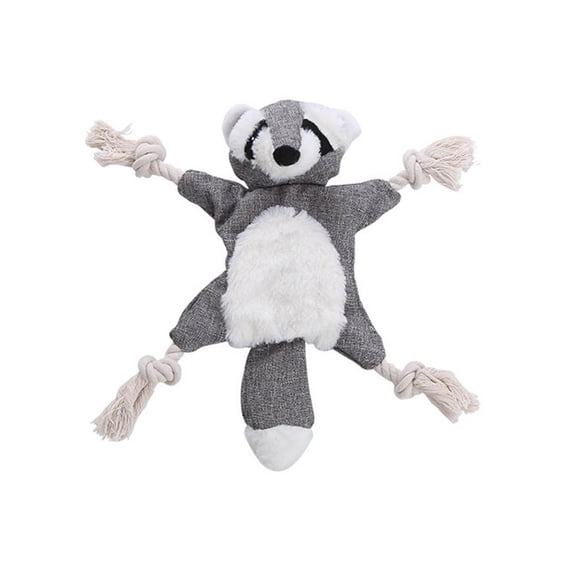 Squeaky Plush Dog Toy with Rope Knots - Interactive Chew Toy for Small ...