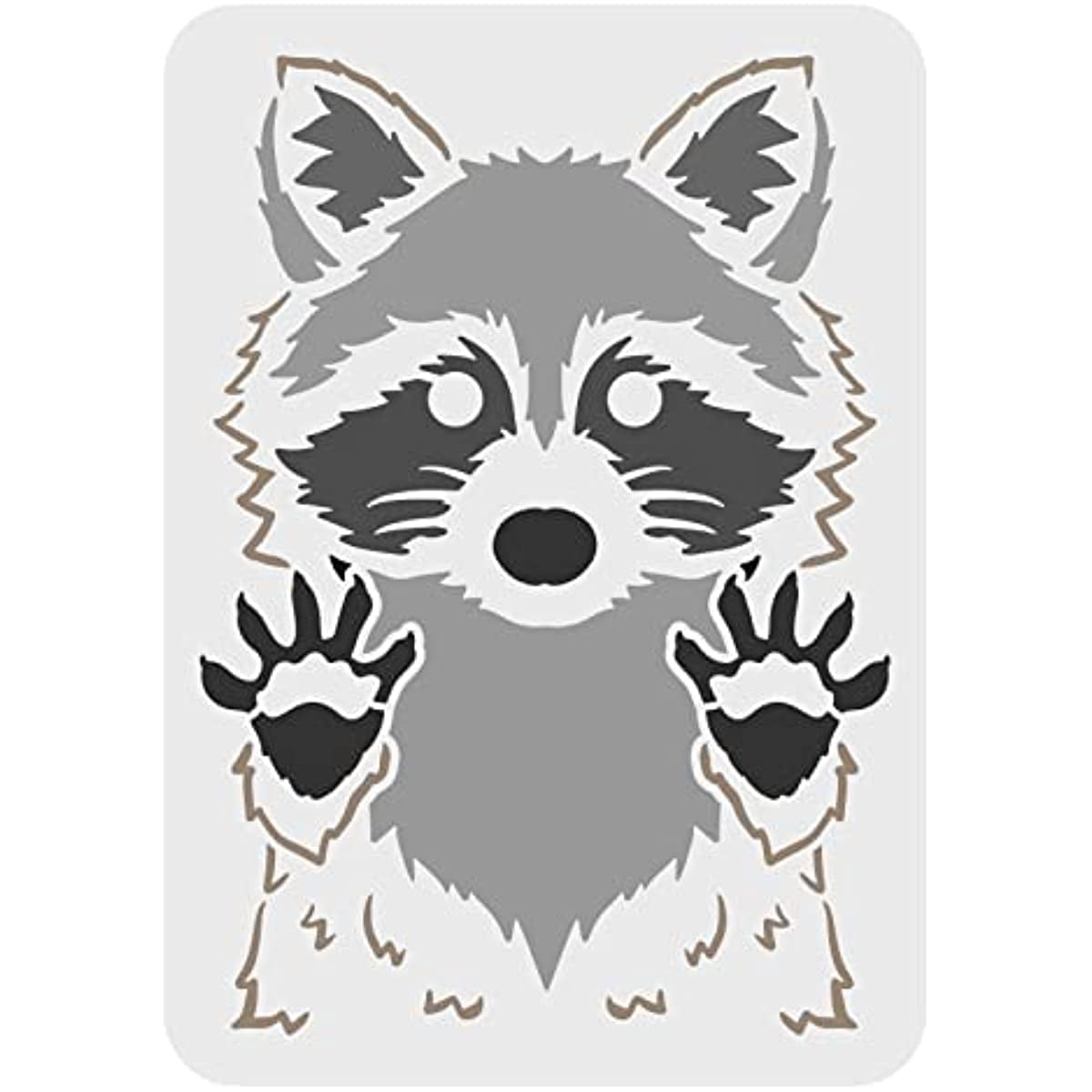 Raccoon Stencil 11.7x8.3inch Reusable Raccoon Painting Template DIY ...