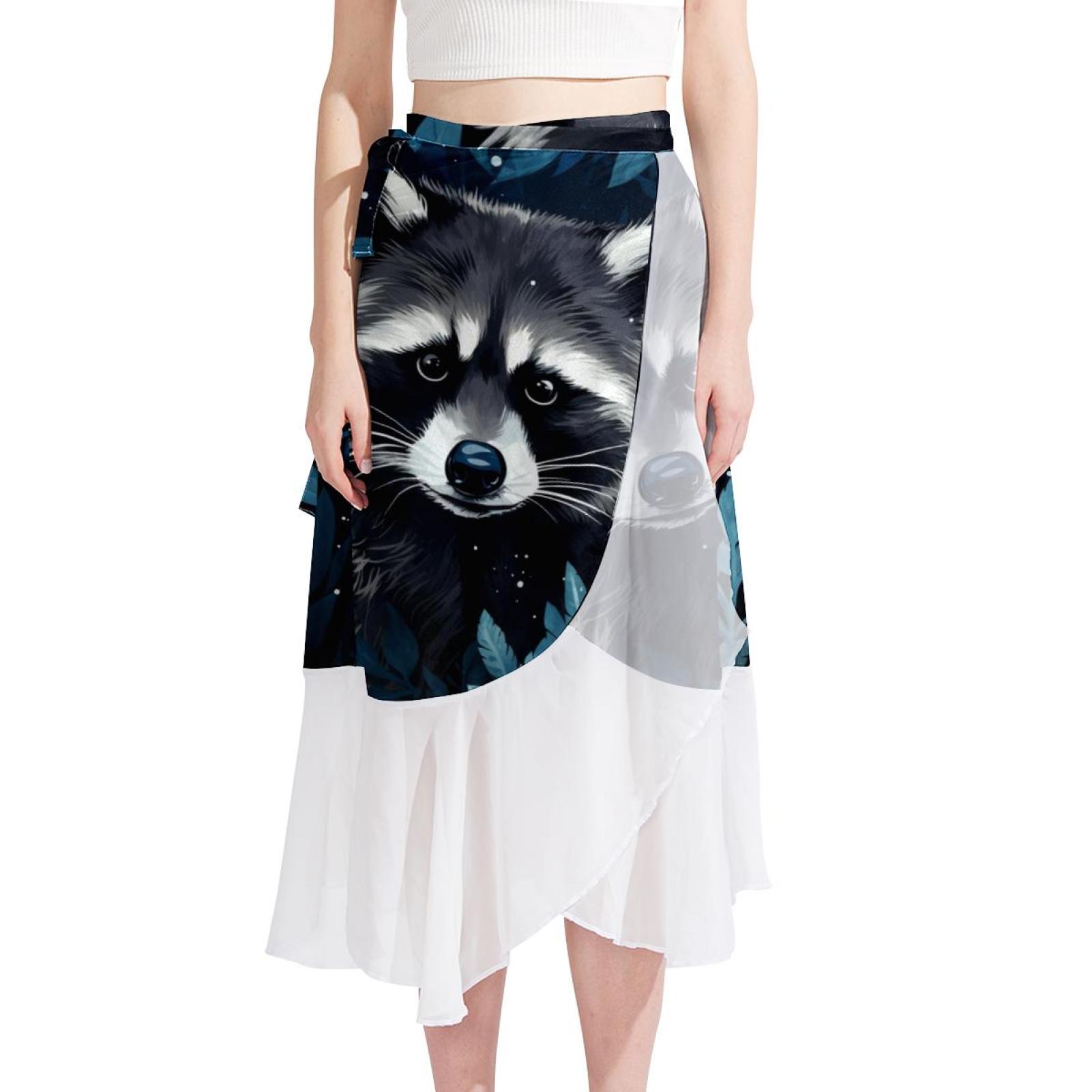 Raccoon Stylish Chiffon Beach Skirt Summer Dresses for Women - Walmart.com