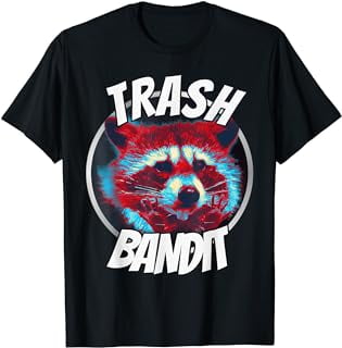 Raccoon Trash Bandit Funny Raccoon Trash Panda Tee Shirt - Walmart.com