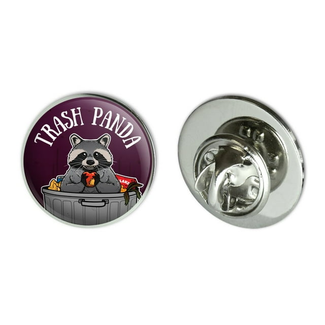 Raccoon Trash Panda in Garbage Metal 0.75" Lapel Hat Pin Tie Tack ...
