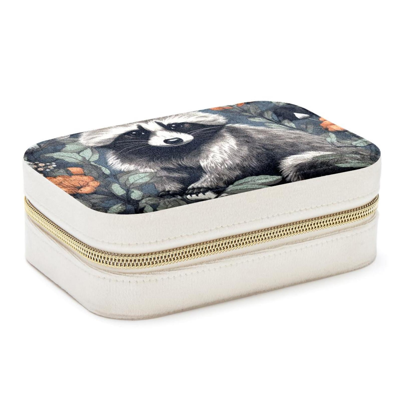 Raccoon Velvet Portable Storage Box with Removable Compartment: Display ...
