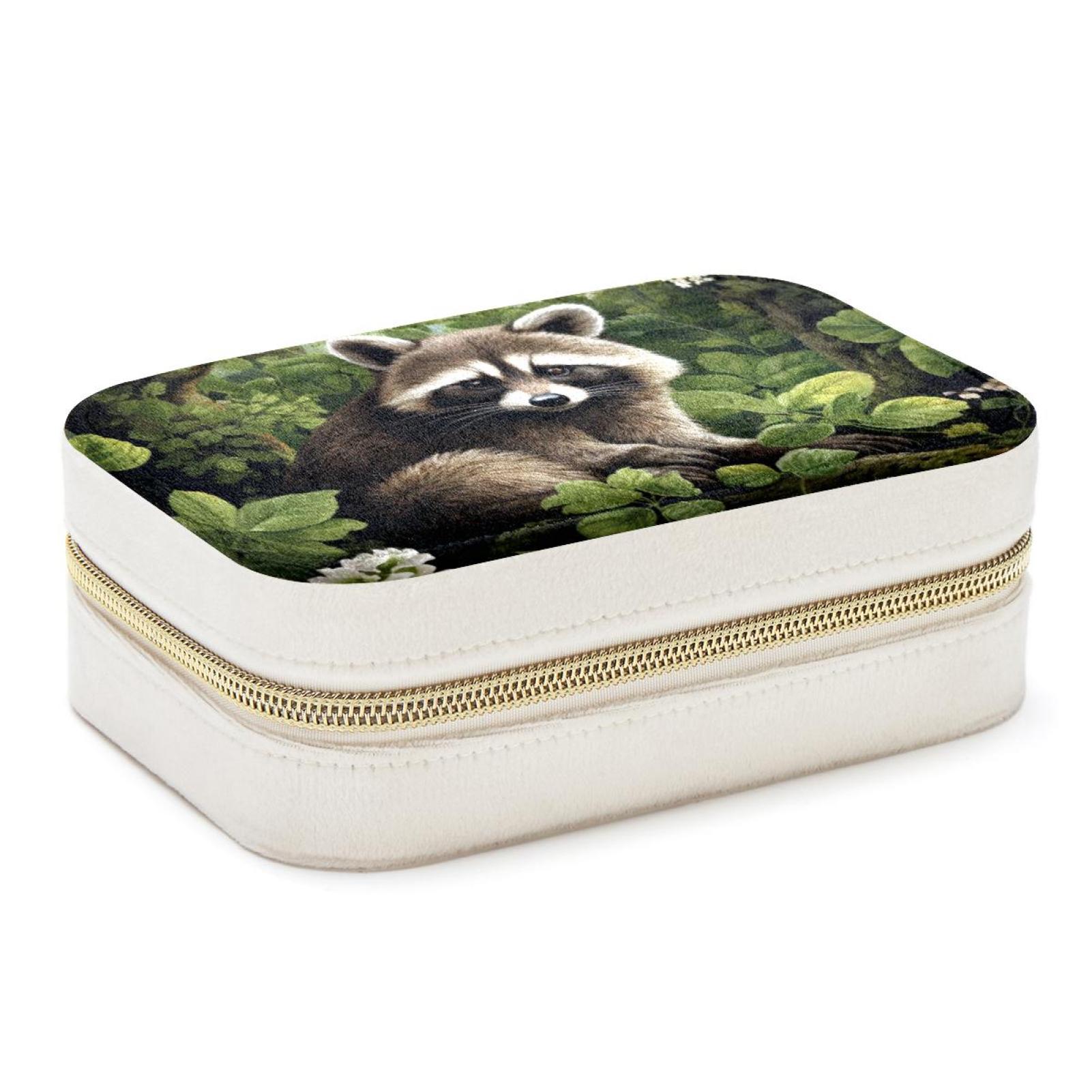 Raccoon Velvet Portable Storage Box with Removable Compartment: Display ...