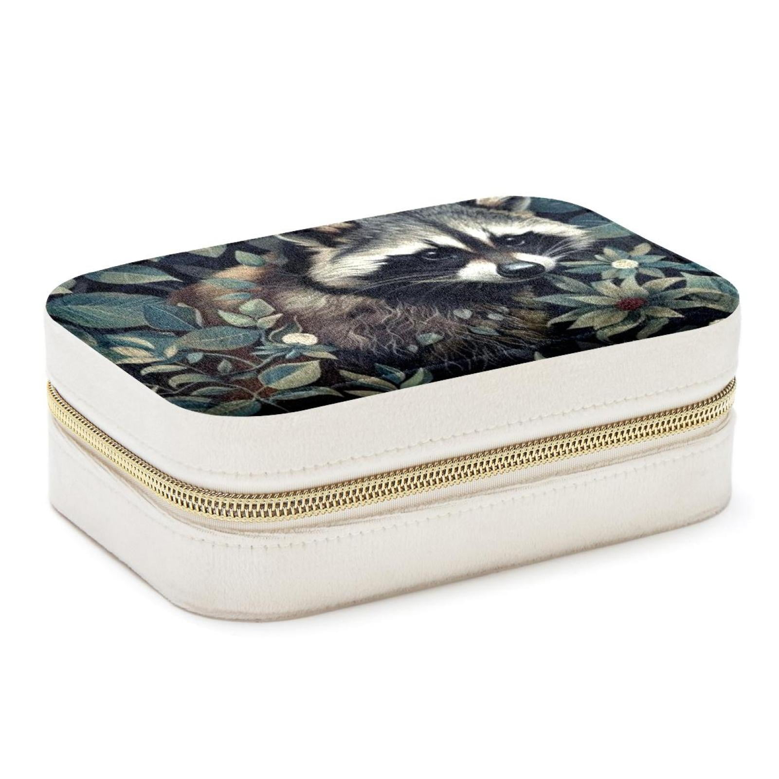 Raccoon Velvet Portable Storage Box with Removable Compartment, Gift ...