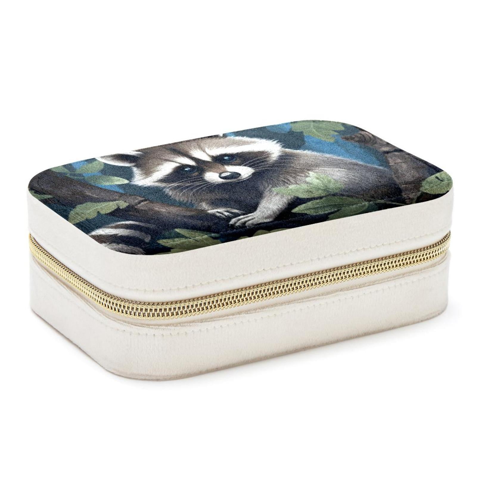 Raccoon Velvet Portable Storage Box with Removable Compartment, Gift ...