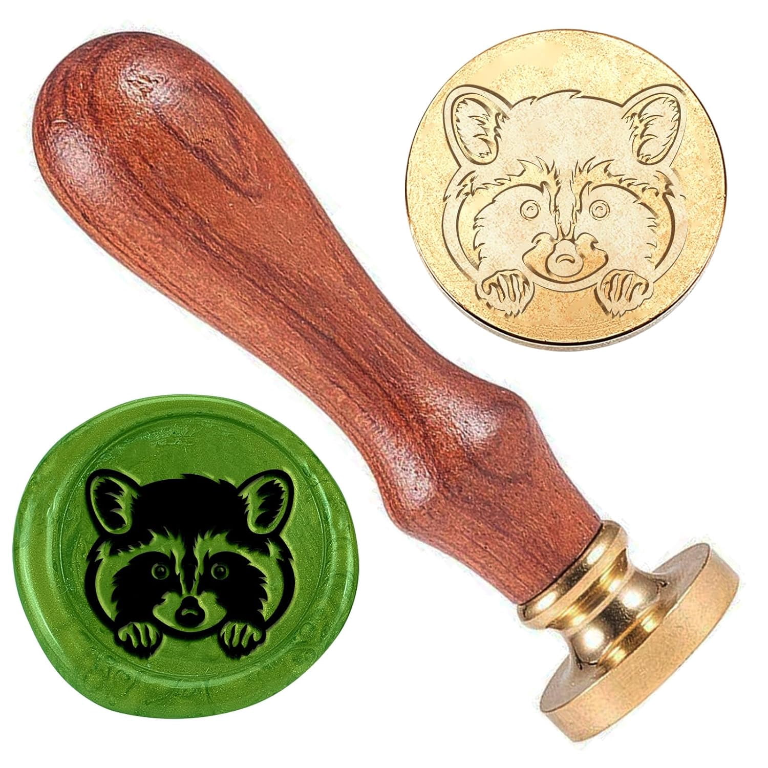 Raccoon Wax Stamp Animal Wax Sealing Stamp 1" Brass Head Stamp with ...