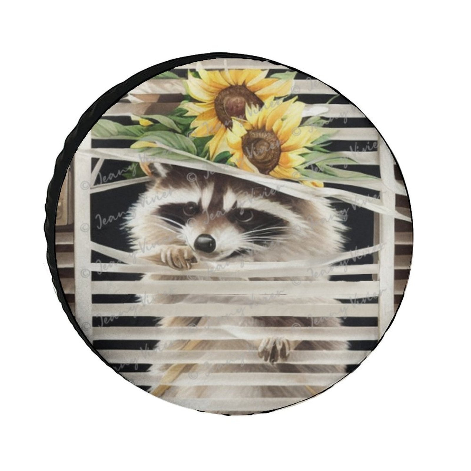 Raccoon Window Printed 28 Inch Spare Tire Cover Wheel Protectors ...