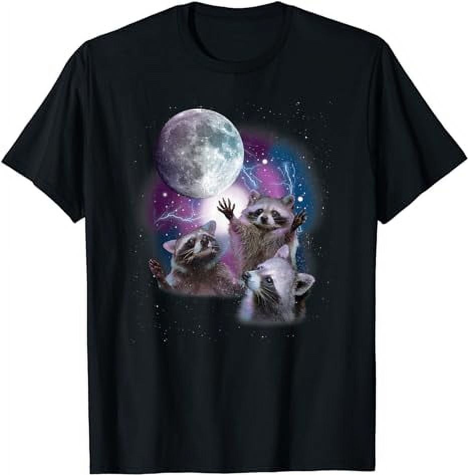 Raccoons Howling at the Moon Shirt - Funny Raccoon T-Shirt - Walmart.com